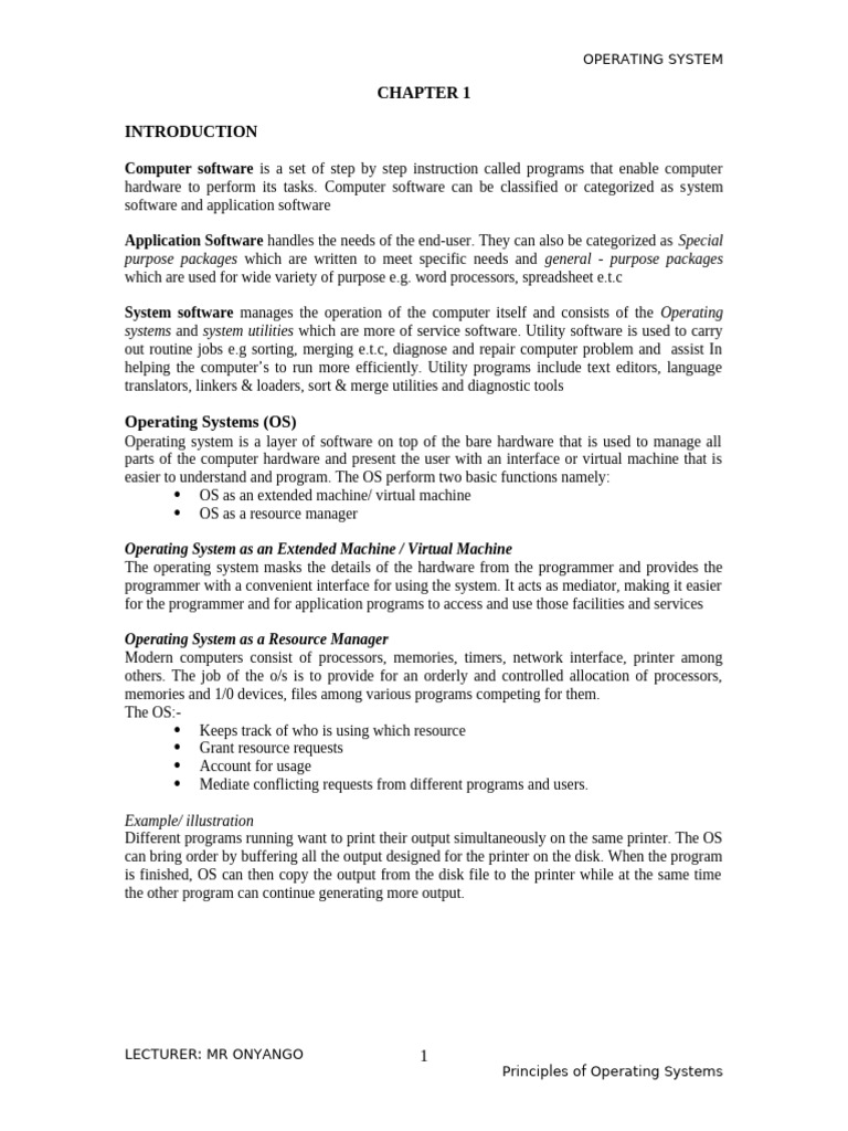 General Operating System | PDF