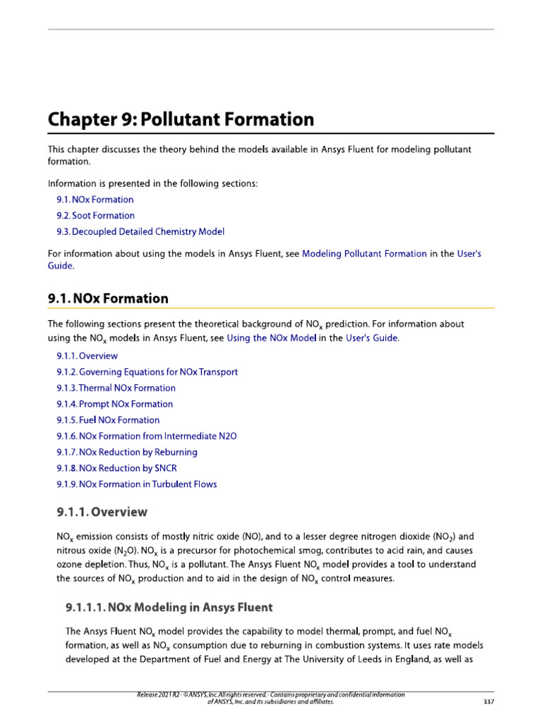 Ansys Fluent Theory Guide - Chapter 9 | PDF