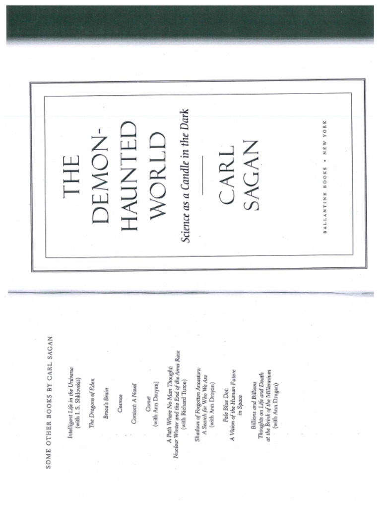 Sagan - The Fine Art of Baloney Detection | PDF