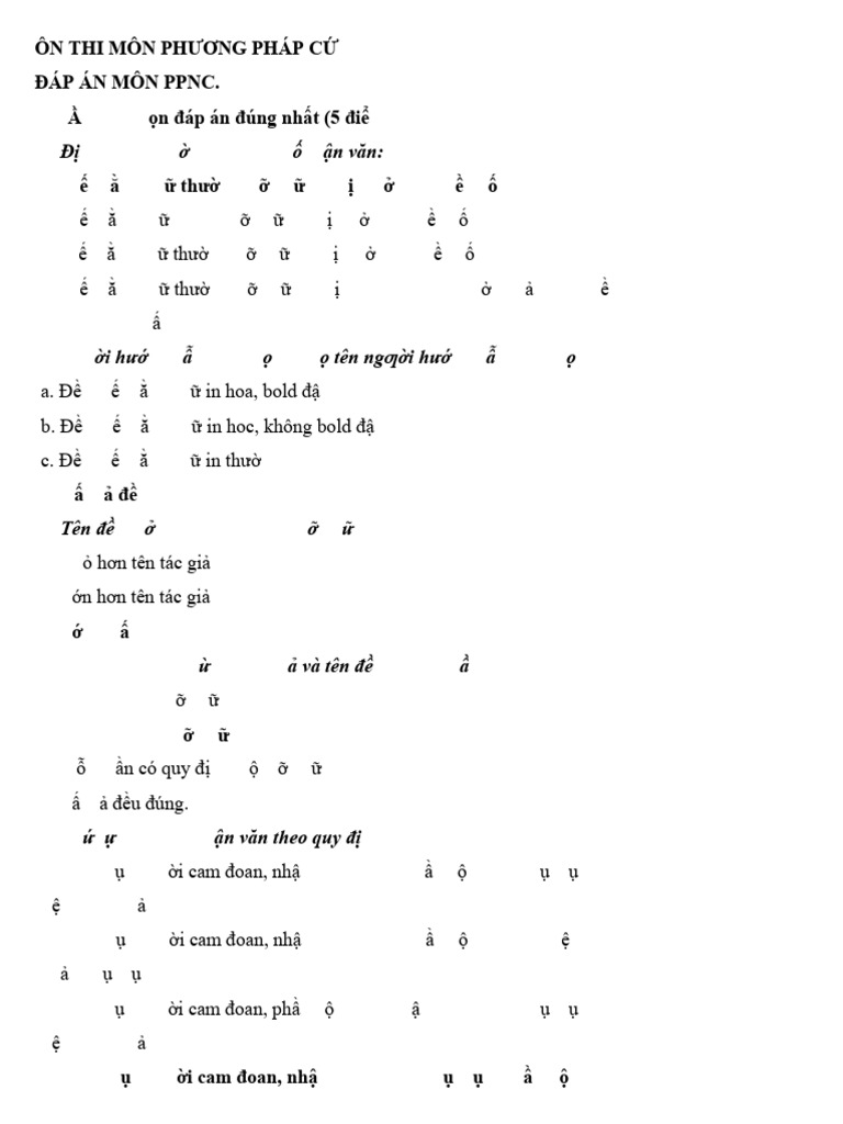 Ôn Thi Môn PPNC | PDF