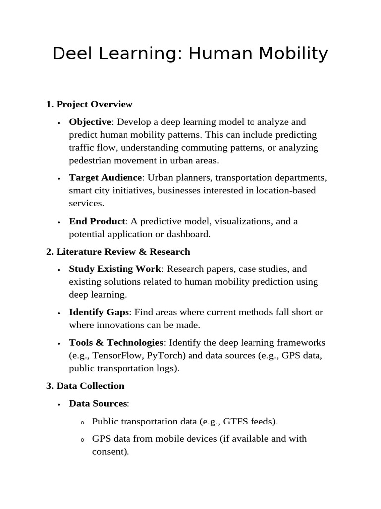 Deel Learning Human Mobility | PDF