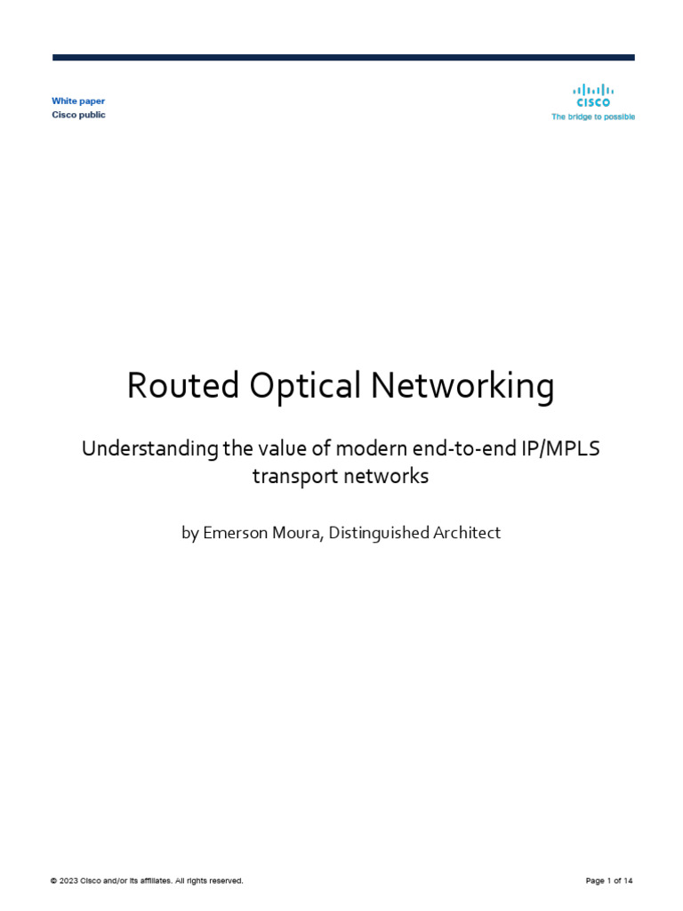 Routed Optical Networking WP | PDF