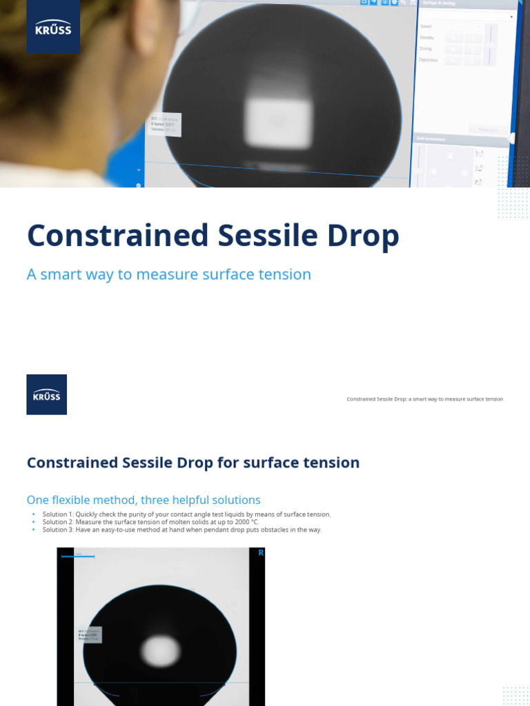 Kruss Solution Guide Constrained Sessile Drop en | PDF