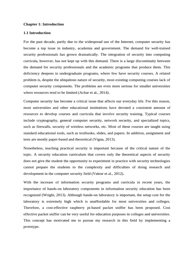 + FYP - Chapter 1 - Introduction | PDF