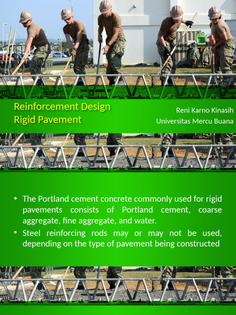 Reinforcement Design Rigid Pavement | PDF