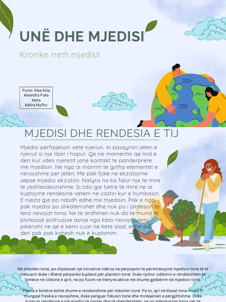 Pastel Nature Illustrative Environment Presentation | PDF