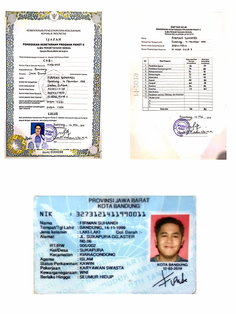 Ijazah Dan KTP Dan SIM | PDF