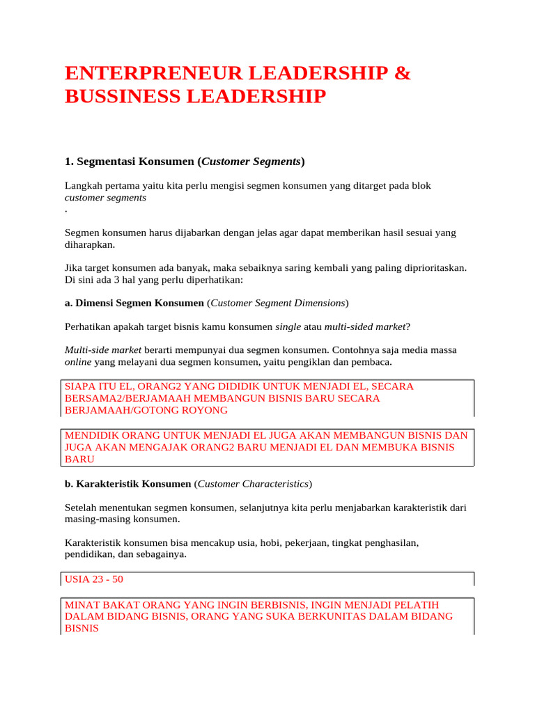 ENTERPRENEUR LEADERSHIP | PDF