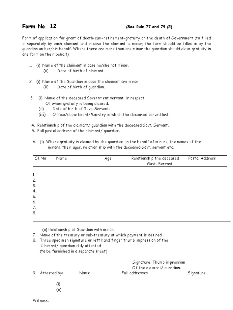 Form 12 | PDF
