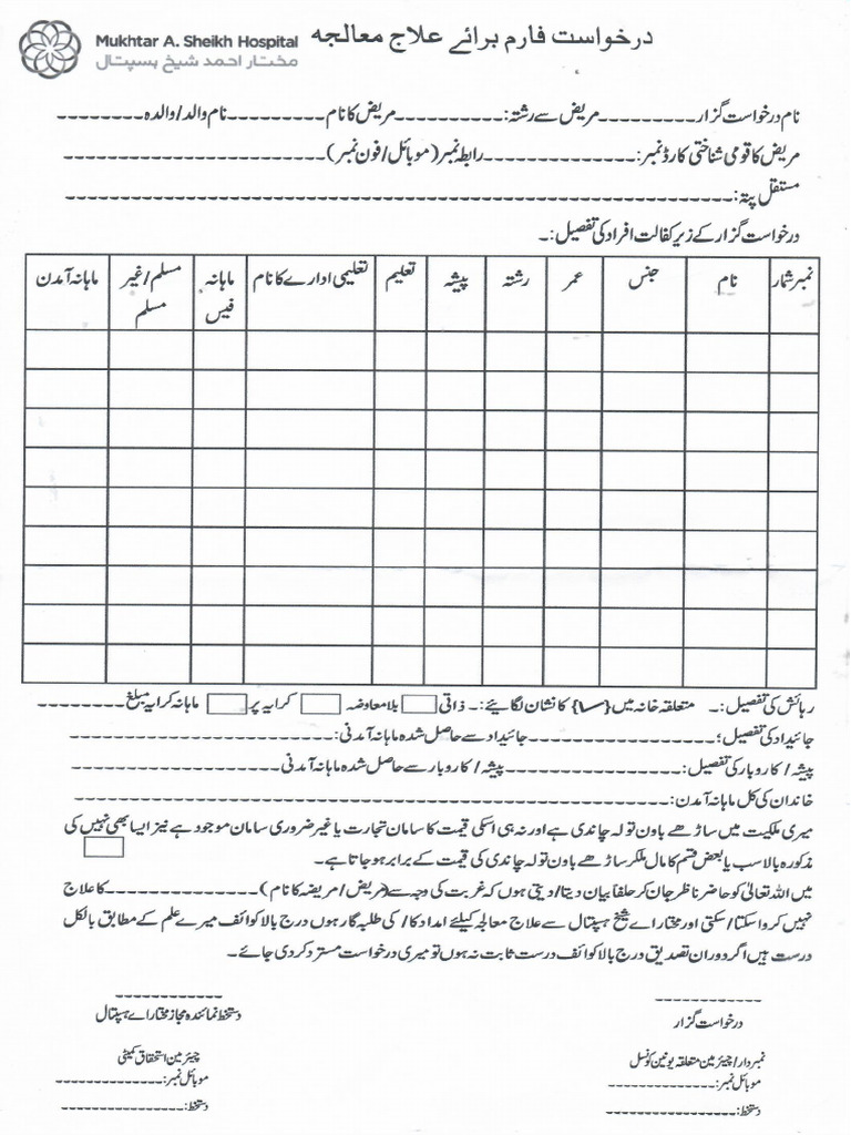 Zakat Form MASH | PDF