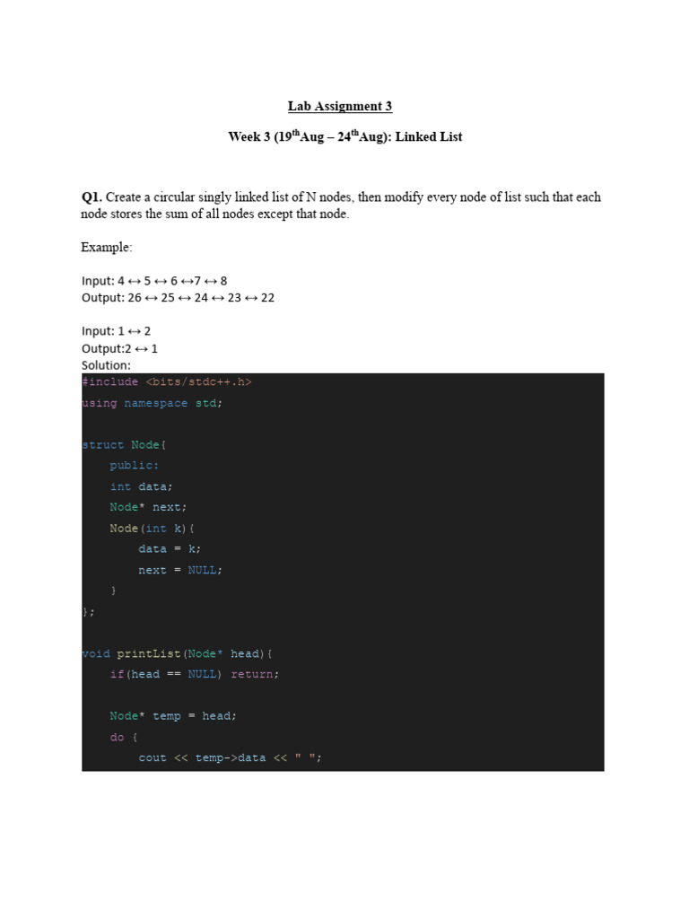Dsa Lab Week 3 | PDF