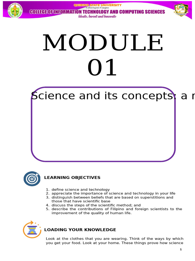 Ge 07 Sci Tech and Soc Module 01 Cont. and Module 02 | PDF