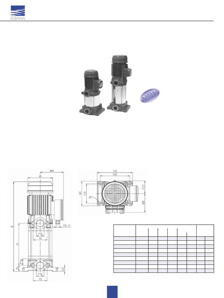 Ebara Pump End Suction Catalogue CVM | PDF