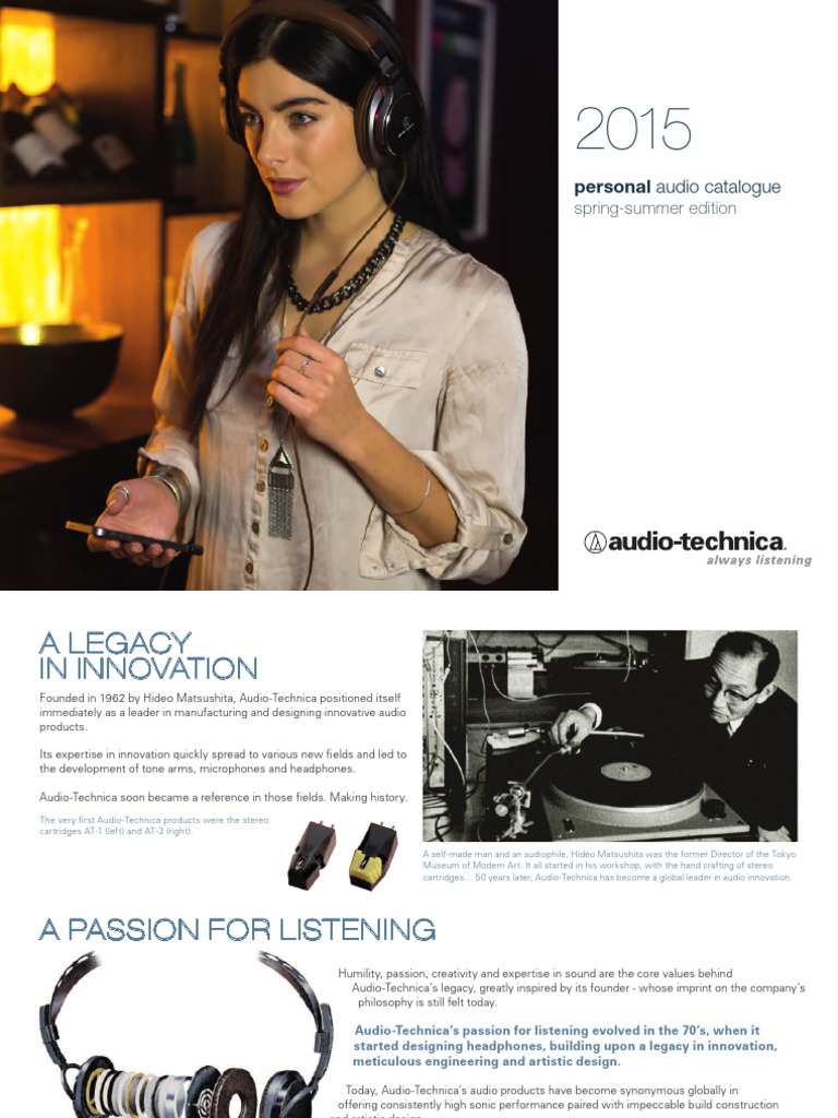 Audio Technica Personal Audio Catalogue 2015compressed | PDF