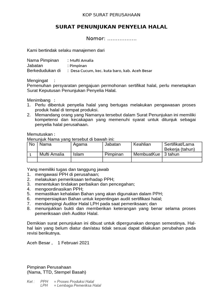 B. Form SK Penyelia Halal | PDF