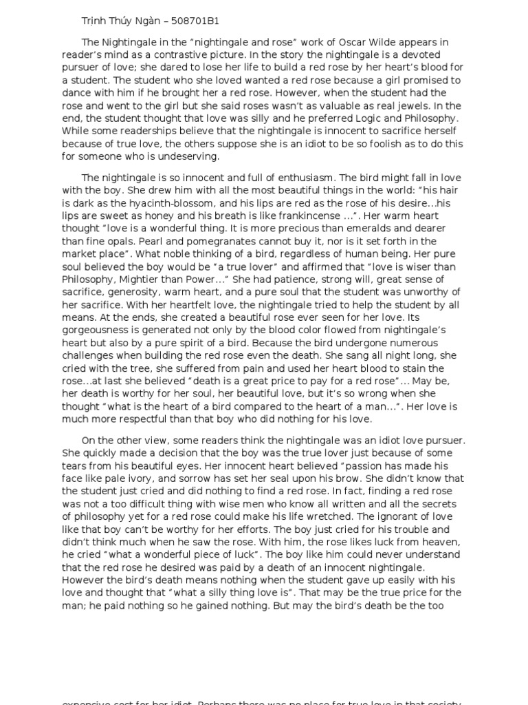 The Nightingale | PDF | Science | Philosophical Science