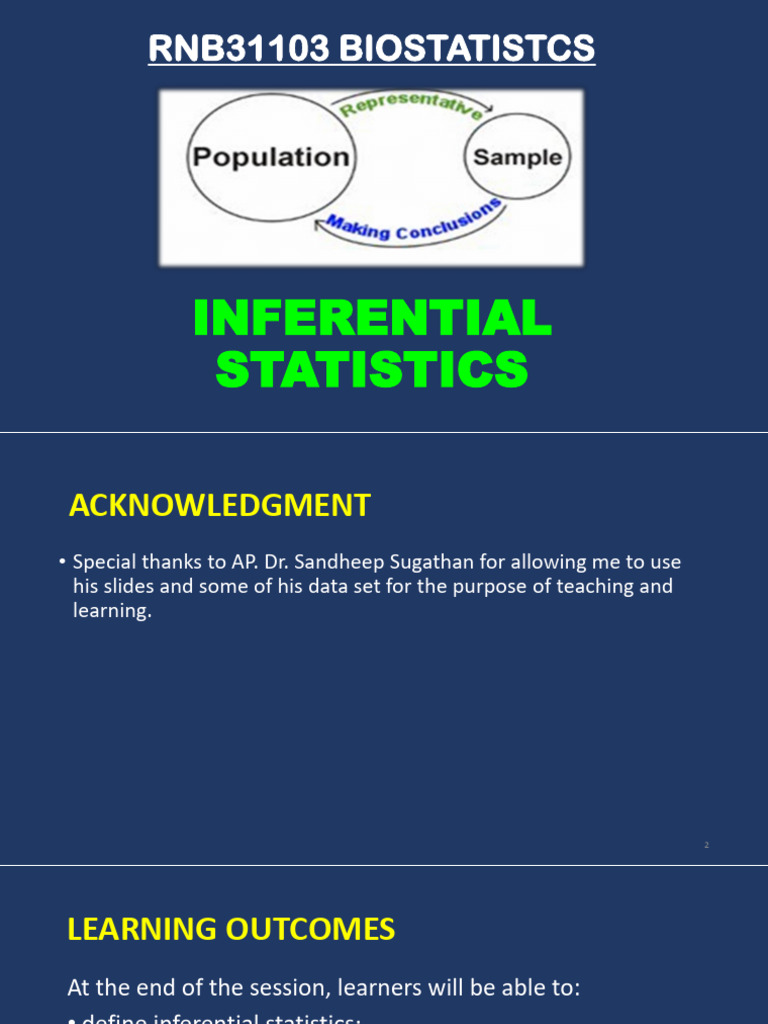 Inferential Statistics | PDF
