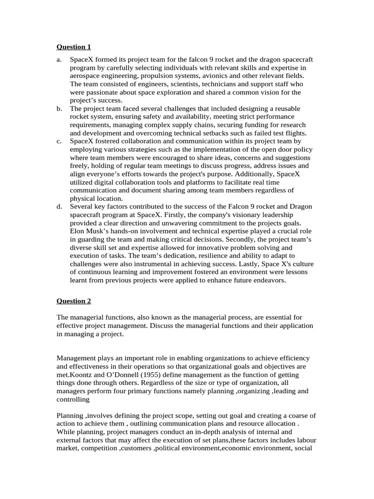 Project Fundamentals Assignment | PDF