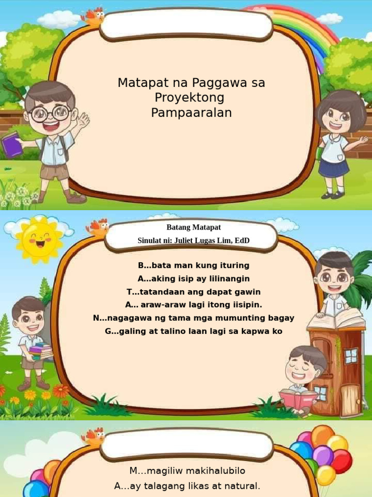 Matapat Na Paggawa Sa Proyektong Pampaaralan | PDF