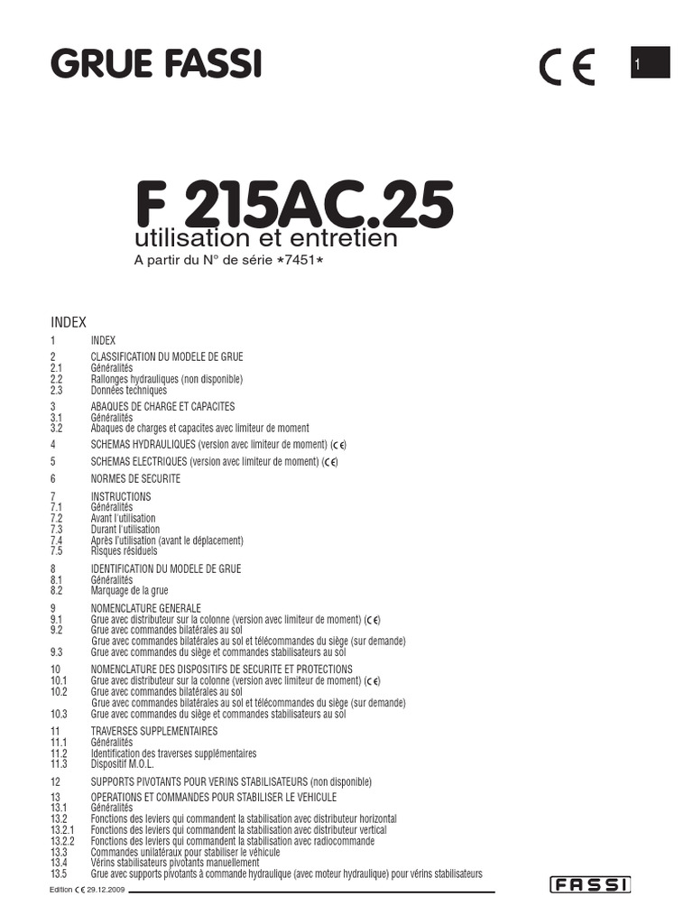 Grua Fassi f215 - Mum 2 | PDF