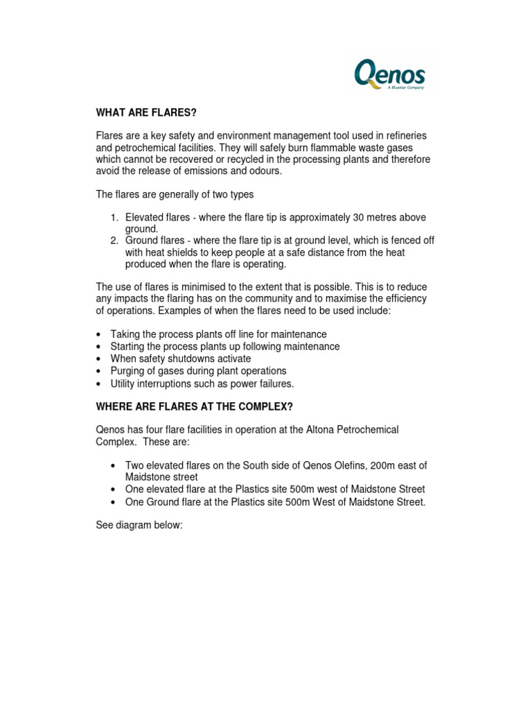 Qenos Flare Operation | PDF | Combustion | Smoke