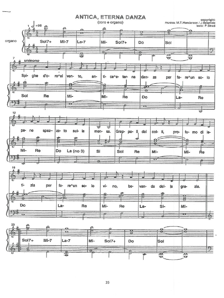 Gen Verde - Antica Eterna Danza (Spartito) | PDF