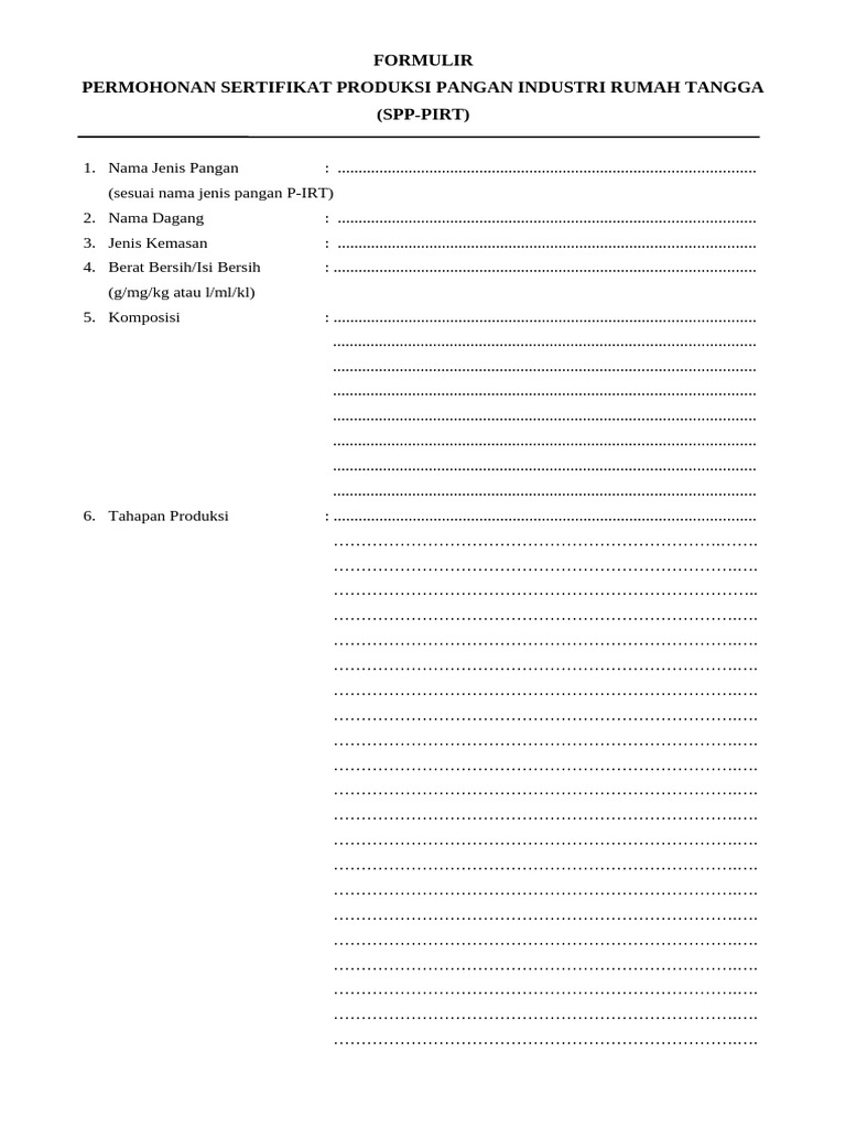 Surat Permohonan Izin Pirt | PDF