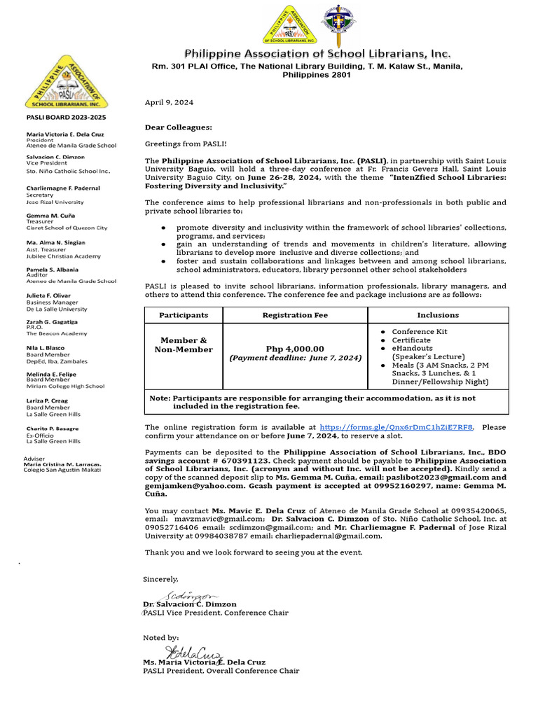 Pasli Conference 2024 | PDF