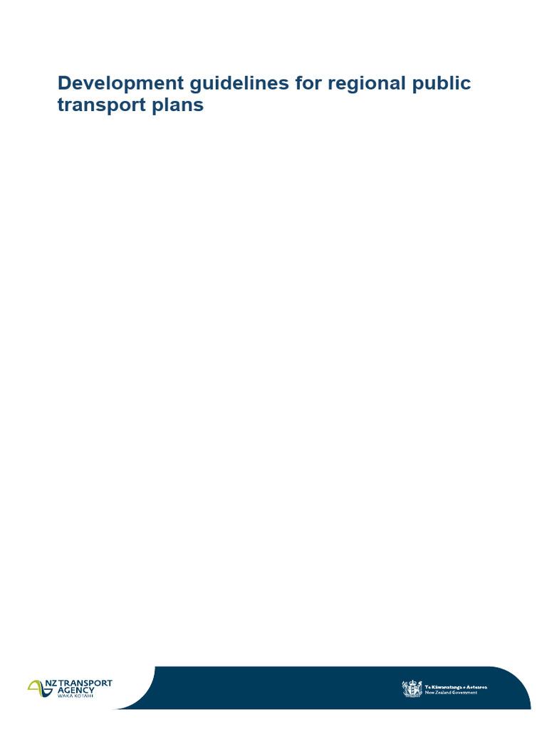 Development Guidelines for Regional Public Transport Plans 2024 Draft for Consultation June ...