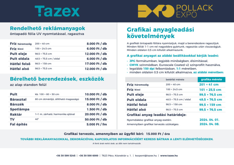 Tazex Arak Es Anyagleadas 2024 | PDF