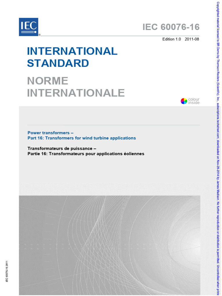 Iec 60076-16-2011 | PDF