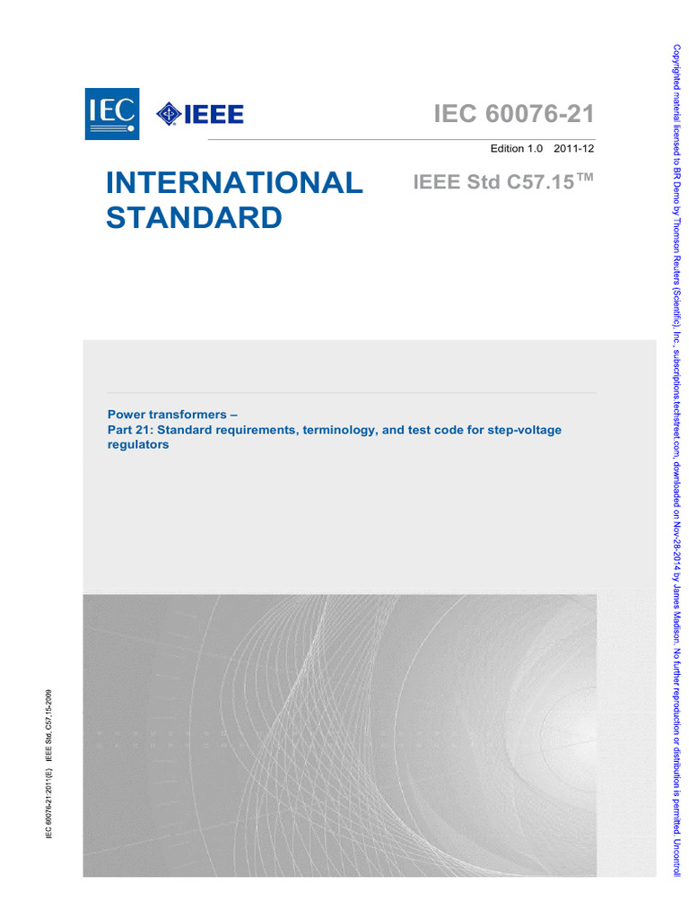Iec 60076-21-2011 | PDF