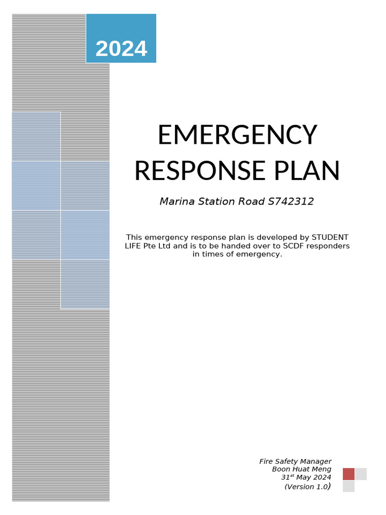 Emergency Response Plan (ERP) 2024 v1.0 (Draft) | PDF Emergency Response Plan (ERP) 2024 v1.0 (Draft) | PDF