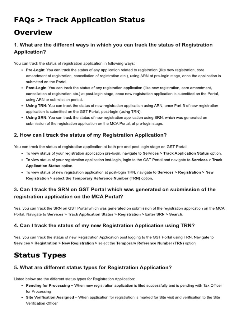 GST Registration | PDF
