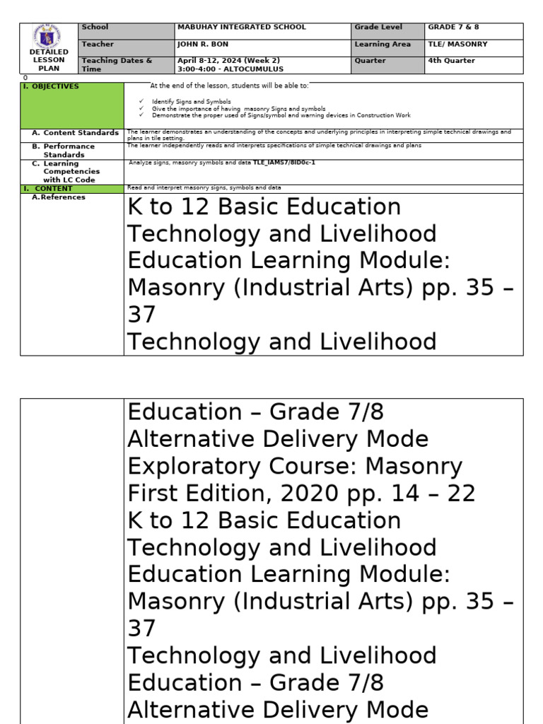 Detailed Lesson Plan | PDF