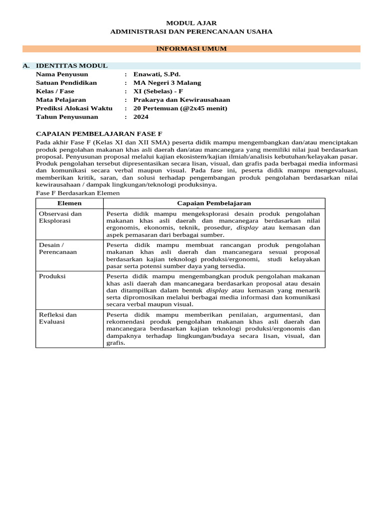 2 Administrasi Dan Perencanaan Usaha | PDF