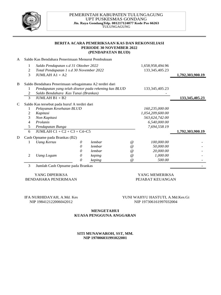 Format Berita Acara Penerimaan (BAP) | PDF