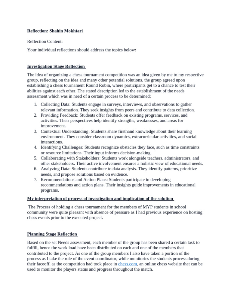 Reflection | PDF
