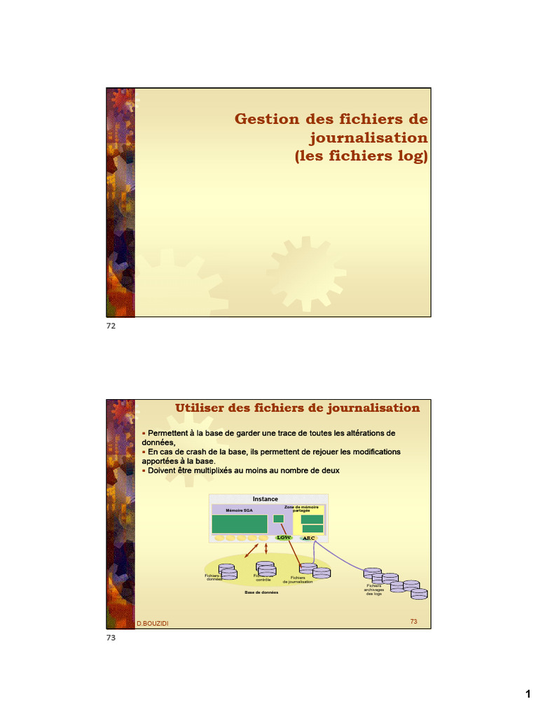 Fichiers de Journalisation | PDF
