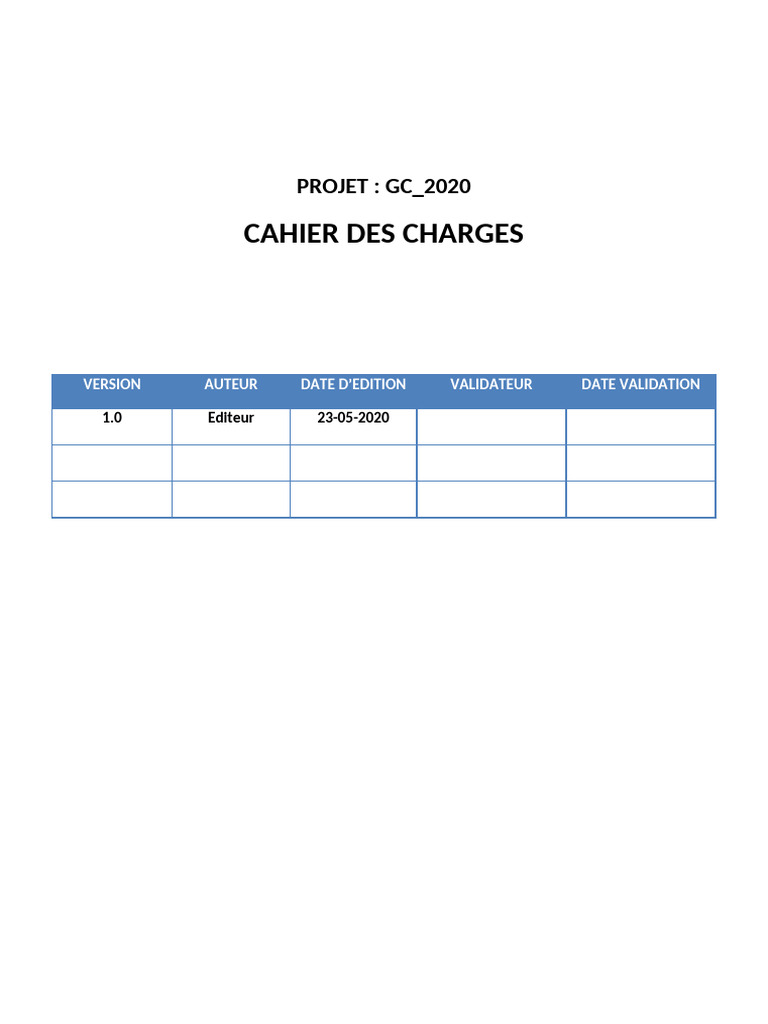 Exemple De Cdc 2 Pdf