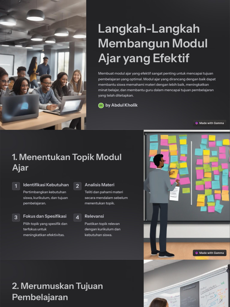 Langkah Langkah Membangun Modul Ajar Yang Efektif | PDF