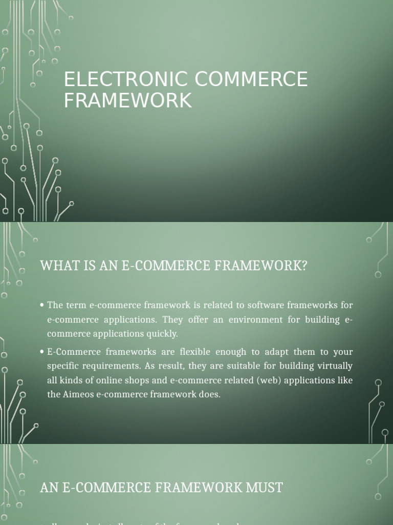 Electronic Commerce Framework | PDF