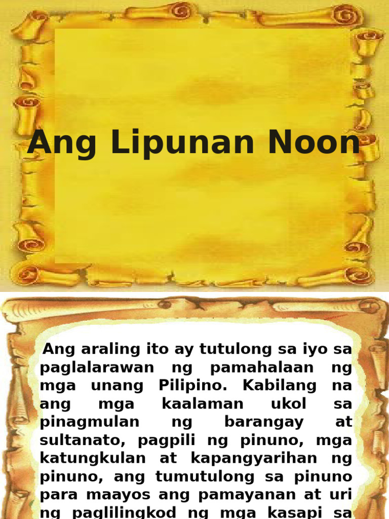 Powerpoint - Apan - Quarter1 - Week6 - Ang - Lipunan - Noon - .PPTX Filename UTF-8''powerpoint ...