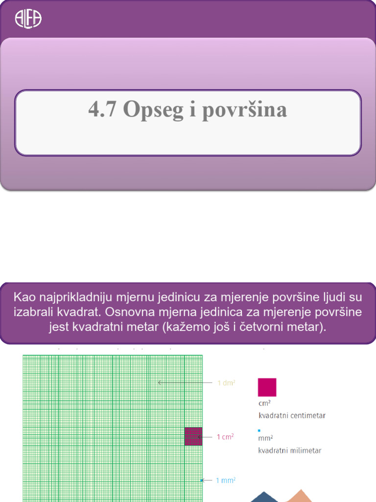 4.7 Opseg I Površina Pravokutnika | PDF