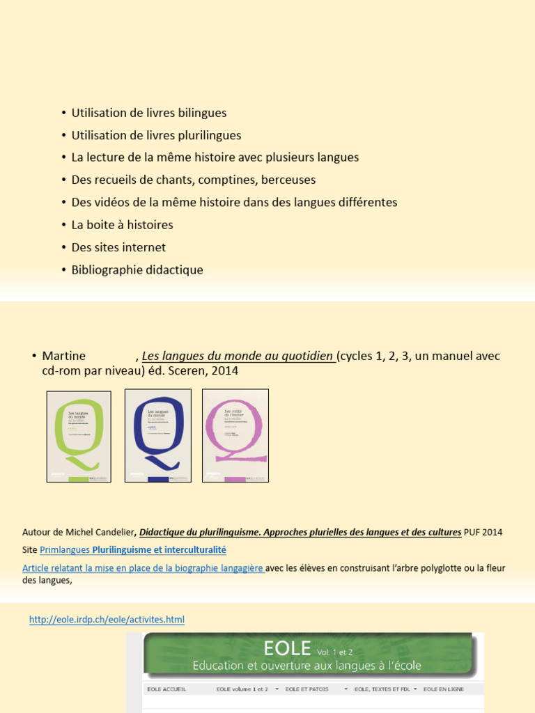Outils Pour Travailler Le Plurilinguisme | PDF