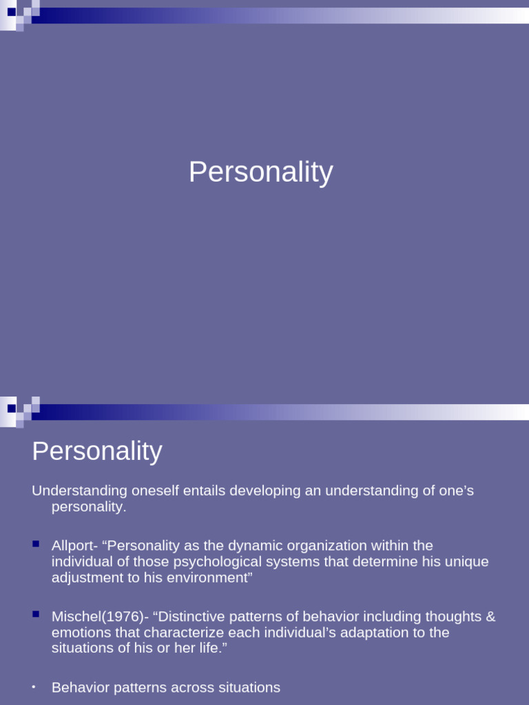 Personality Slides | PDF