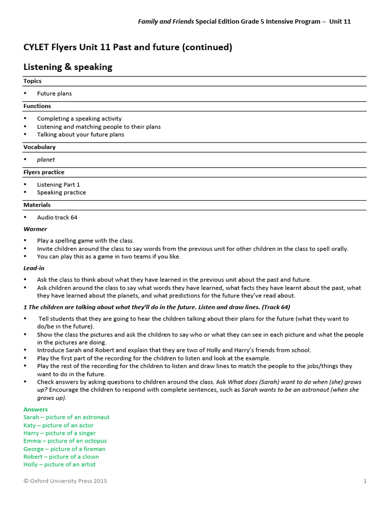 G5 Intensive LessonPlan Unit11 | PDF
