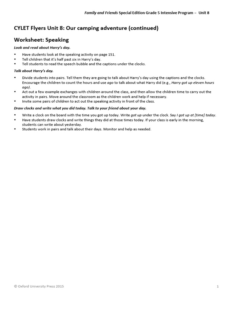 G5 Intensive LessonPlan Unit8 | PDF