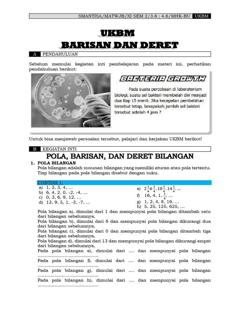 Ukbm Barisan Dan Deret | PDF