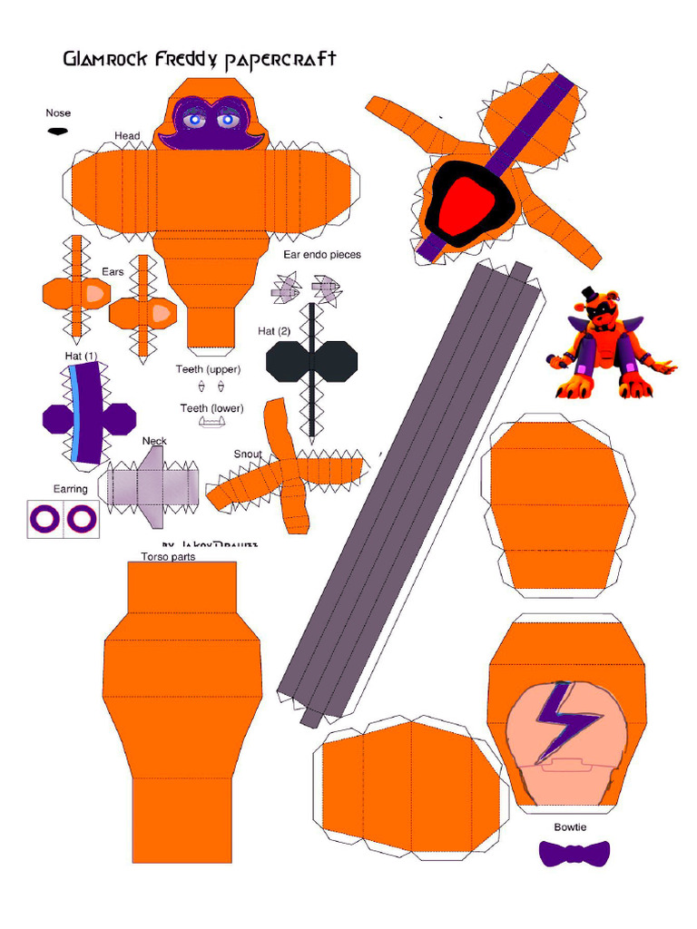 Glamrock Freadbear Papercraft | PDF